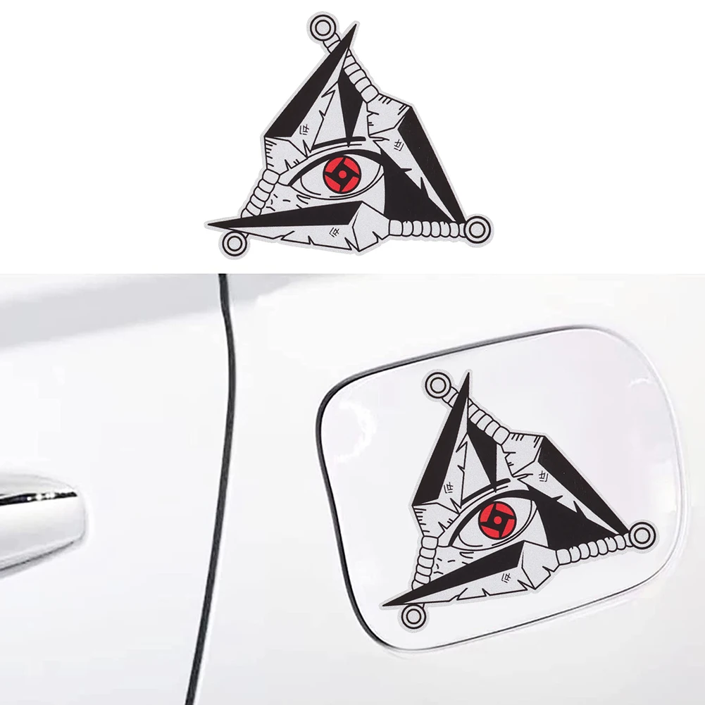 2Pcs Naruto Car Window Sticker Sharingan Shuriken Anime Decal Auto Rear ...
