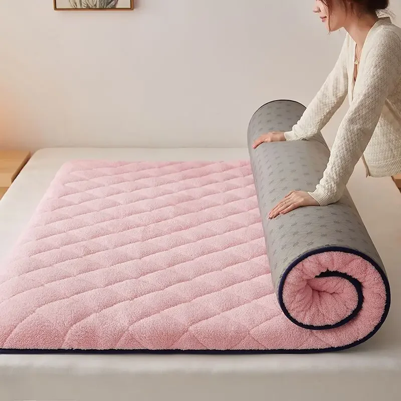 Mattress-Thickness-Bedding-Mat-Tatami-Mat-Winter-Warm-Thick-Soft-Plush ...