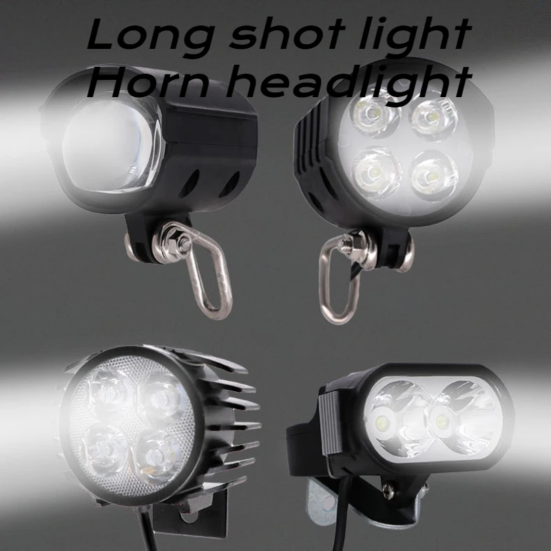 1PC 12W Electric Car Headlight Super Bright Lighting Speaker 2-in-1 ...