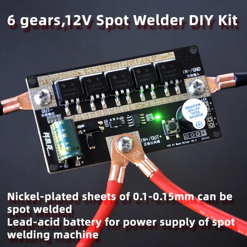 10-MOSFET-Portable-12V-DIY-Lead-Acid-battery-Spot-Welder-Kit-PCB ...