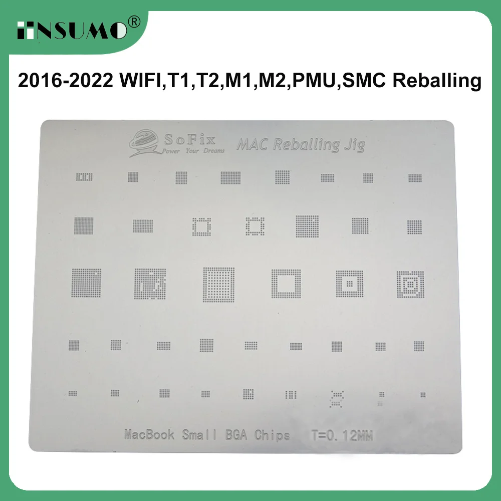 Sofix Universal BGA Reballing Stencil for Macbook 2016-2022 WIFI T1 T2 ...