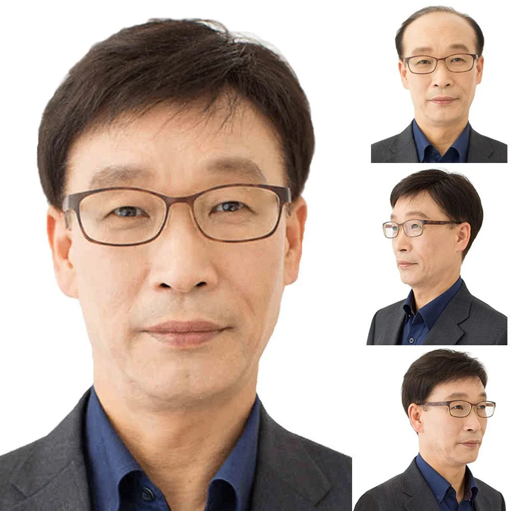 Peluca-corta-de-cabello-humano-liso-para-hombre-pelo-negro-Natural-c ...