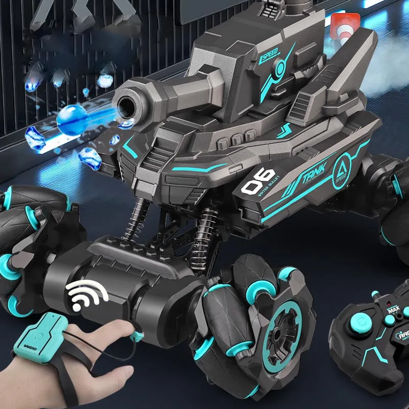 Rc탱크 24g Rc 밀리터리 탱크 소리와 빛이 360 도 회전 모델 장난감 탱크 시뮬레이션 컬렉션 선물 어린이용 장난감
