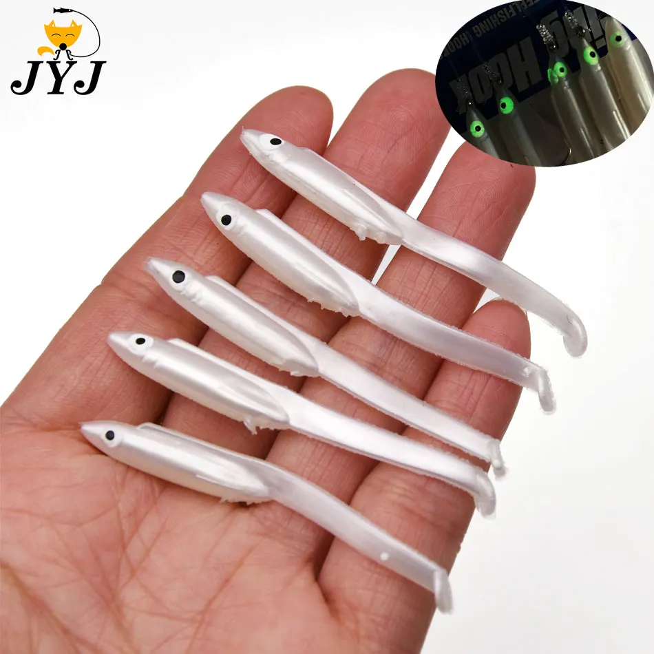 JYJ-6cm-0-7g-soft-small-PVC-fishing-worm-grub-lure-white-bait ...