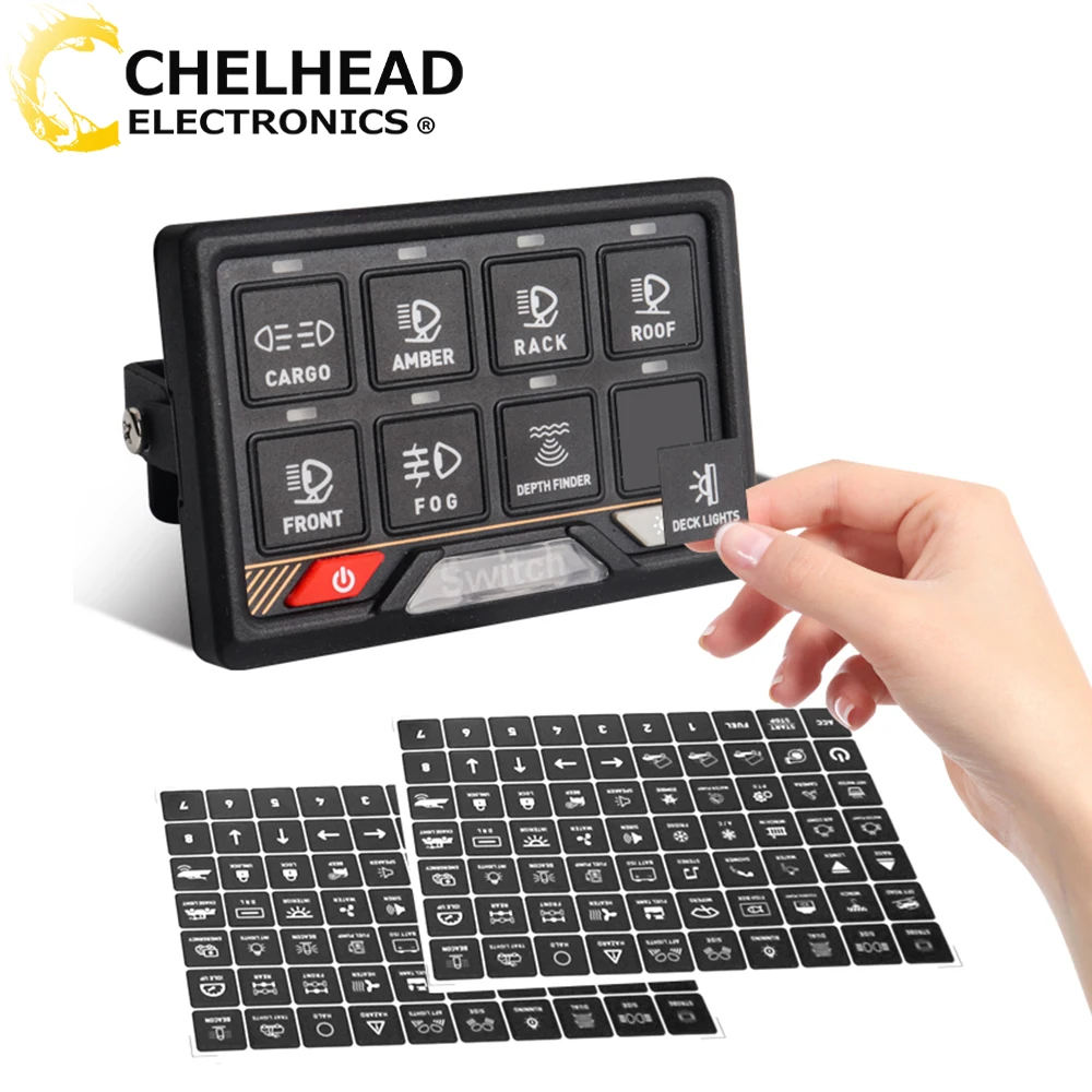 RGB-Switch-Controller-Panel-8-Gang-Multi-Function-Key-Horns-Led-Lights ...