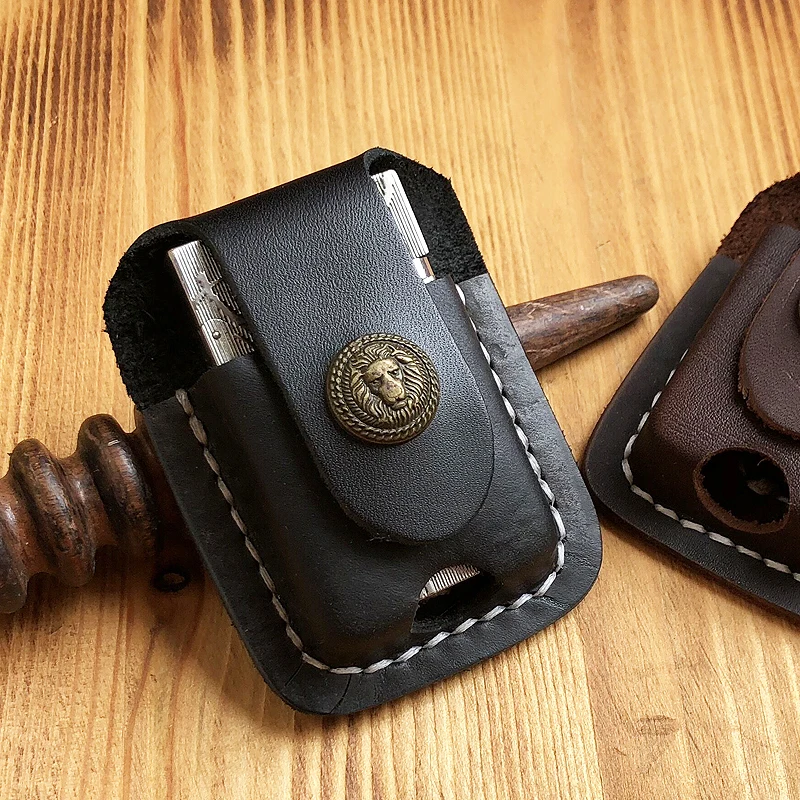 Funda de cuero genuino para encendedor, funda protectora personalizada ...