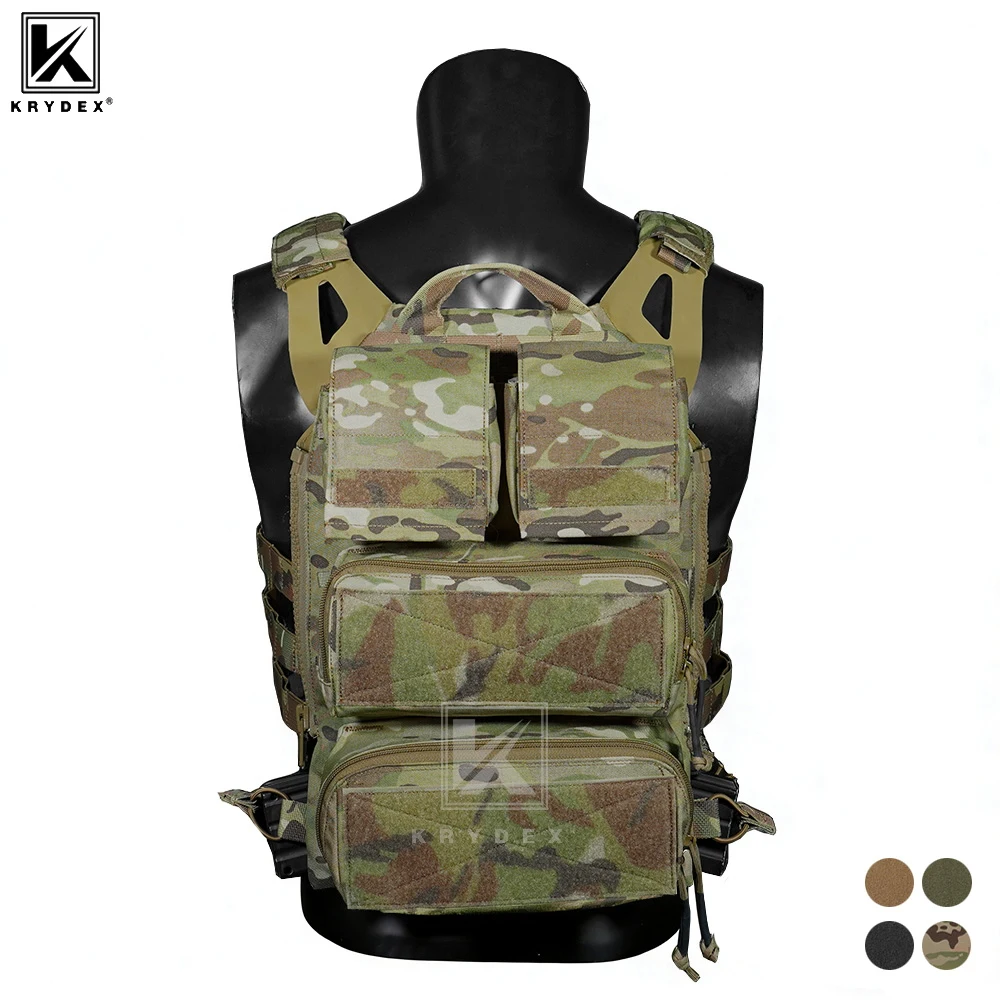 KRYDEX Tactical Zip On Molle Back Panel Backpack Modular Pouch Bag With ...