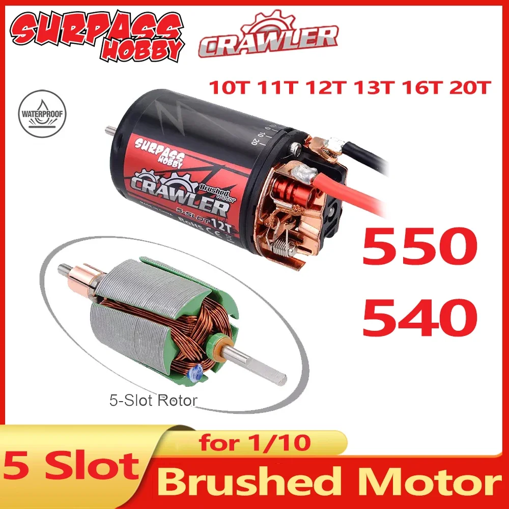 Surpass-Hobby-5-Slot-Brushed-Motor-550-540-10T-11T-12T-13T-16T-20T-for ...