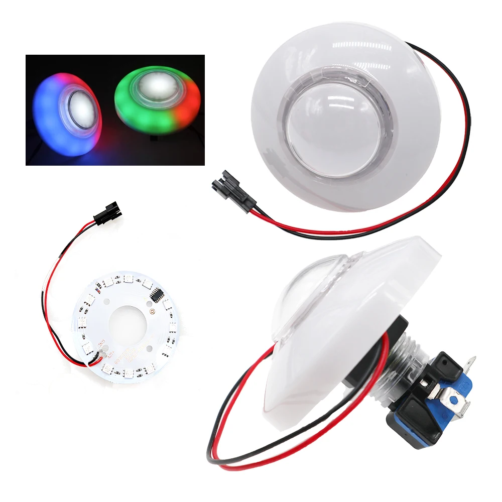 LED Arcade Button with Micro Switch, Illuminated Button for Doll ...