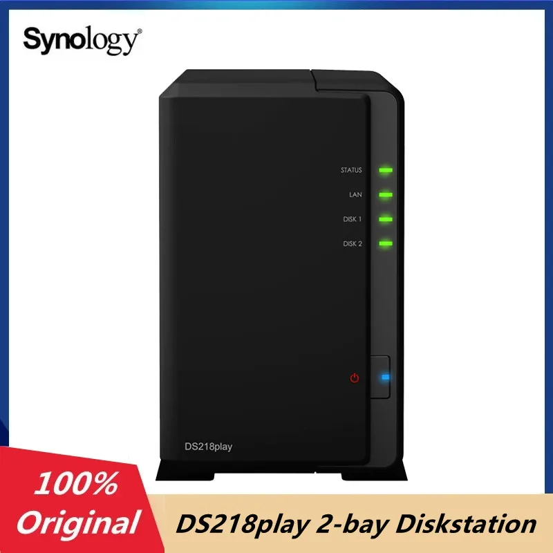 Original Synology DS218play Nas 2-bay Disk Station Nas Server Network ...