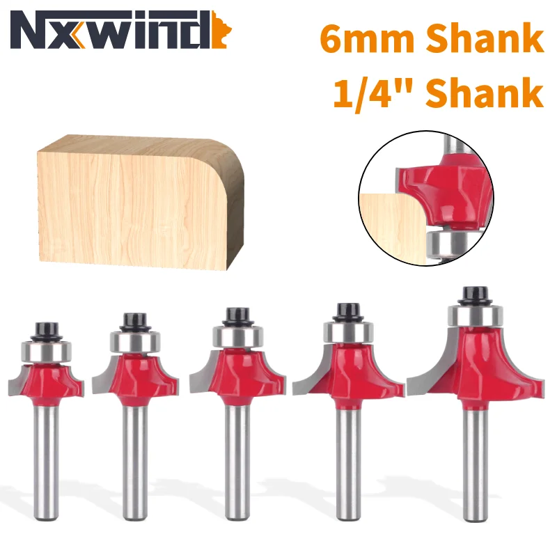 Nxwind 6mm 6.35mm Shank Corner Round Bit Router Bit Woodworking Milling ...
