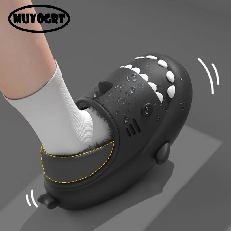 👟 Zapatillas de tiburón de felpa para hombre y mujer Muyogrt Shark ...