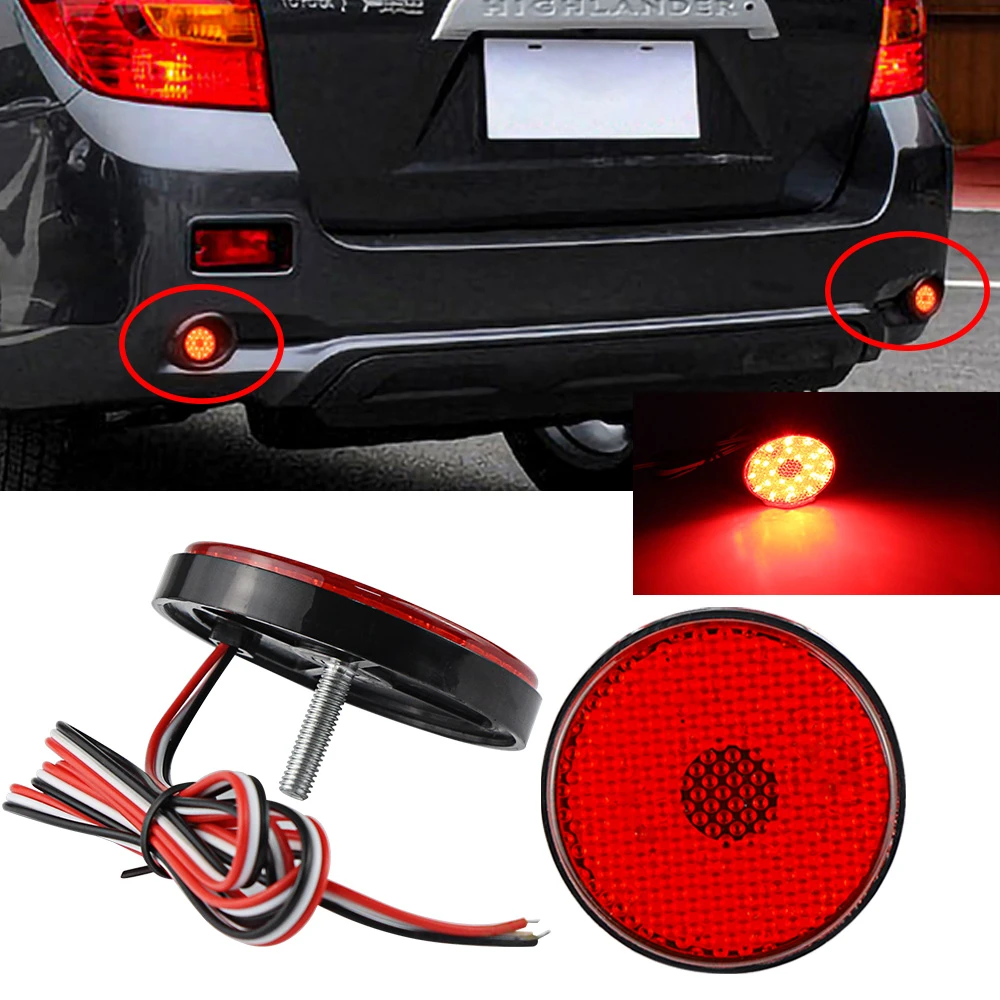 2pcs Led Rear Bumper Reflector Tail Light Brake Lamp For Toyota Sequoia ...