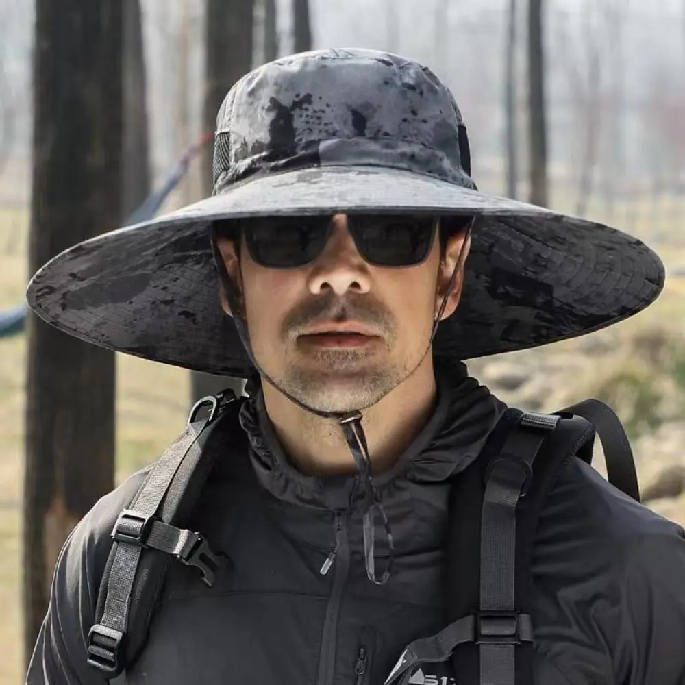 2024 15 cm large brim Bucket Hat Boonie Hunting Outdoor Wide Brim Sun ...