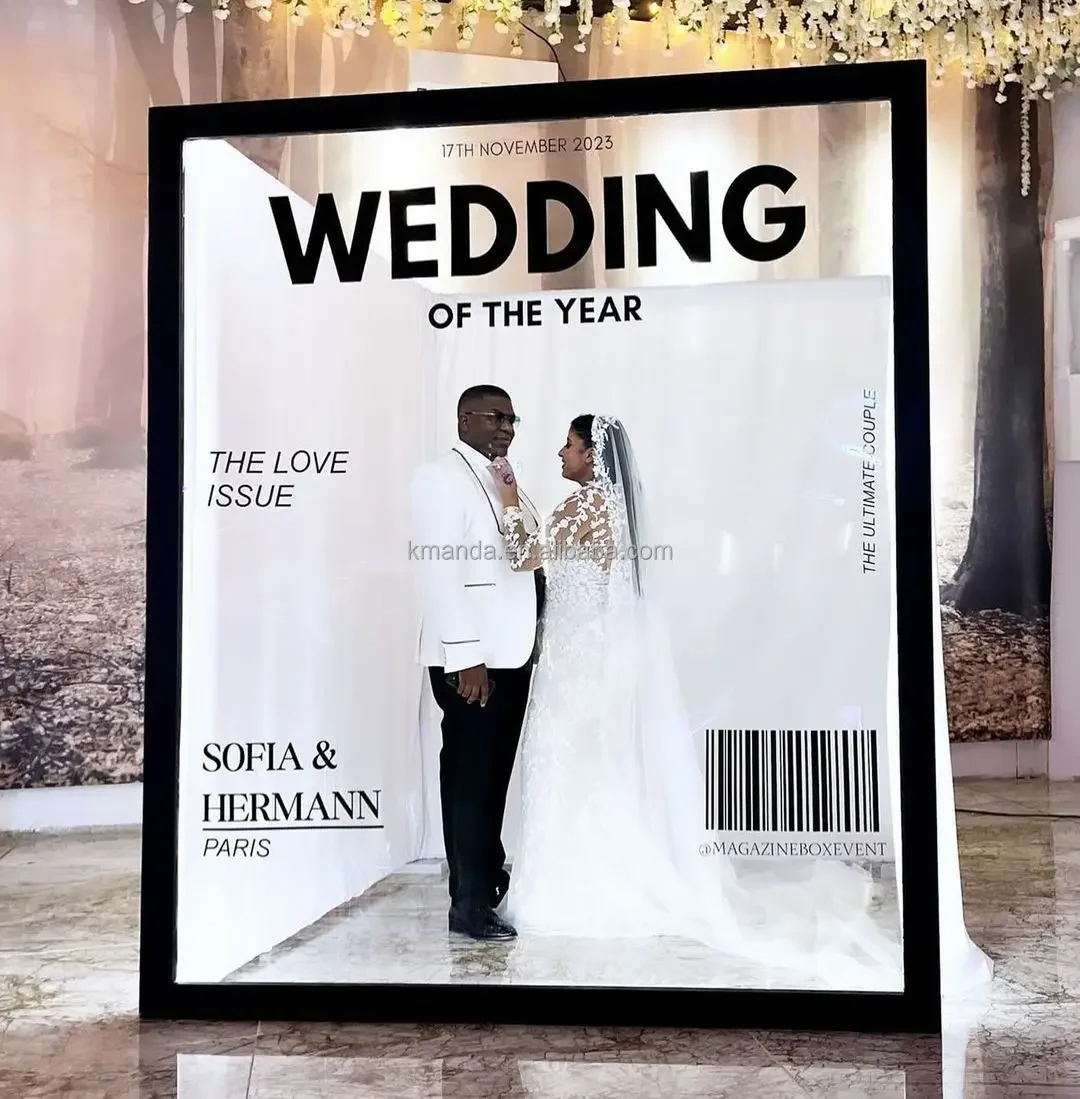 New Magazine box Photography Background PVC Magazine Photo Booth Box ...