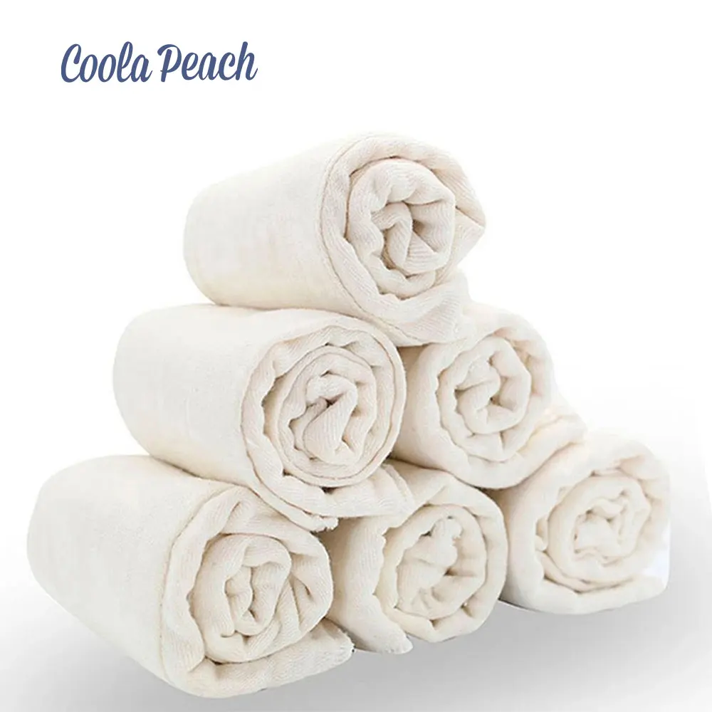 Coola-Peach-1pc-3pcs-6pcs-Lot-Muslin-Cotton-Diaper-Insert-Unbleached ...