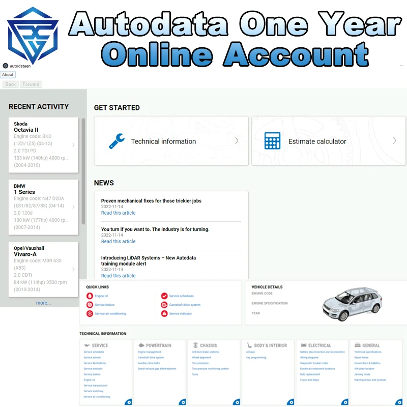 2022 Autodata Online Account For Car Truck Auto Data Auto Repair ...