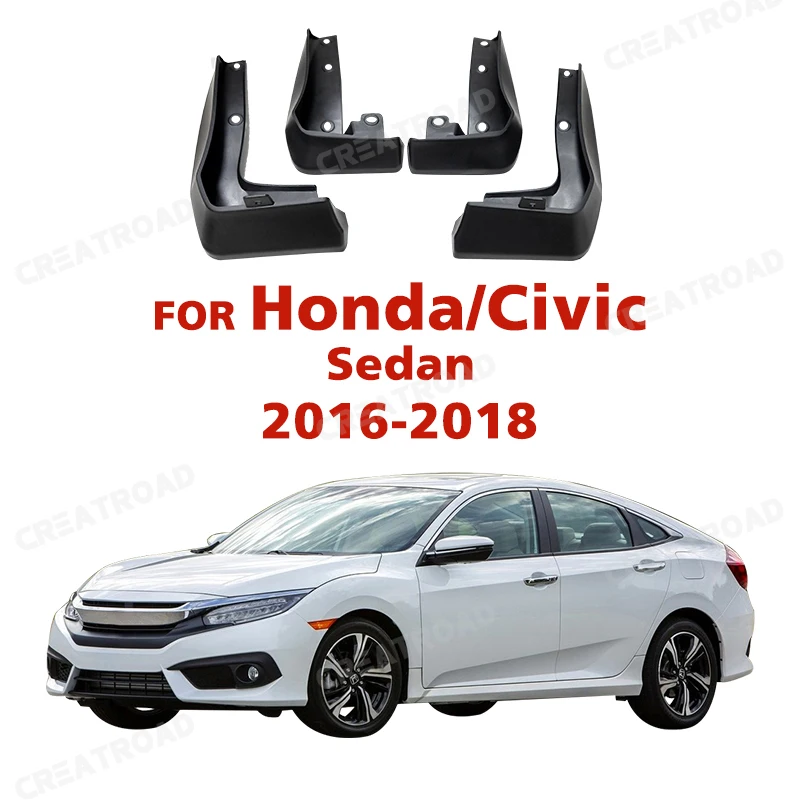 Front-Rear-Mud-Flaps-For-Honda-Civic-Sedan-2016-2017-2018-Fender-Splash ...