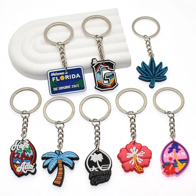 1PCS-PVC-Guam-Style-Coconut-Tree-Keychains-Creative-Sea-Turtle-Flower ...