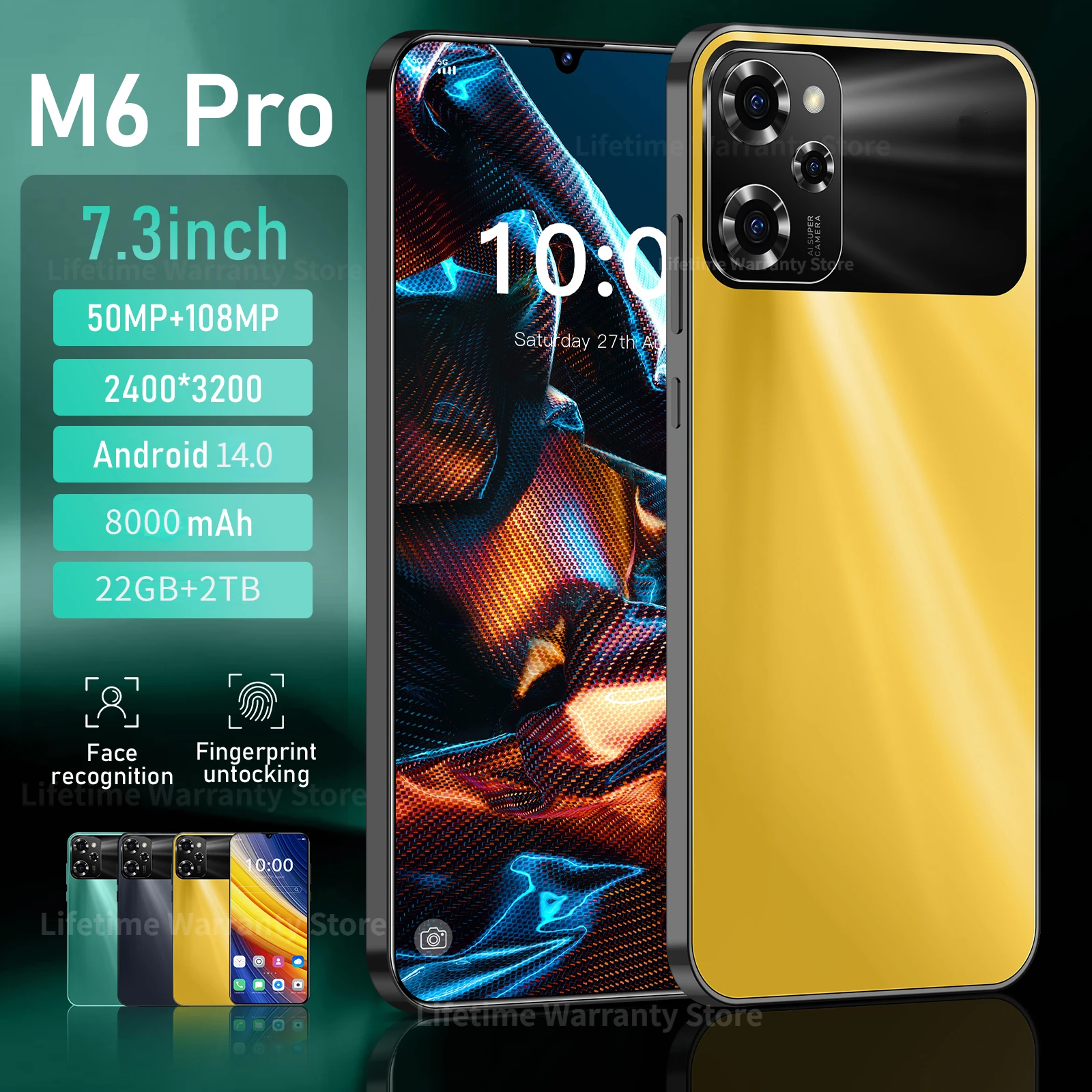 M6-Pro-5G-Global-tel-fono-inteligente-de-16GB-1TB-2024-pulgadas-Android ...