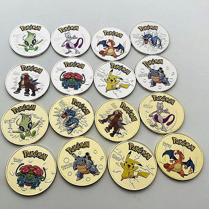 Pokemon Coins Metal Silver Coins Pikachu Golden Pokemon Cards Anime pokemon-coins-metal-silver-coins-pikachu-golden-pokemon-cards-anime