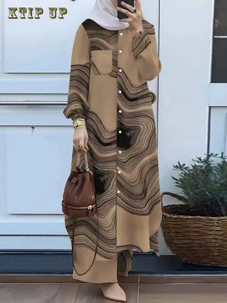 Women-s-Long-Sleeve-Loose-Pants-Sets-Muslim-Fashion-Abaya-Suit-Vintage ...