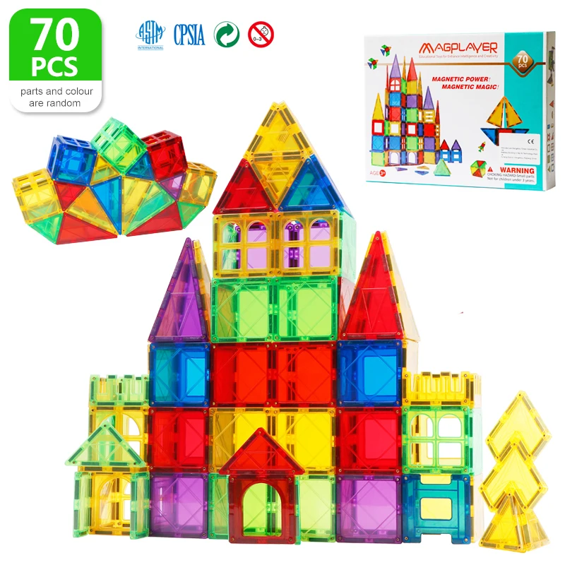 70PCS-Magnetic-Building-Blocks-Construction-Set-Big-Size-Magnetic-Tiles ...