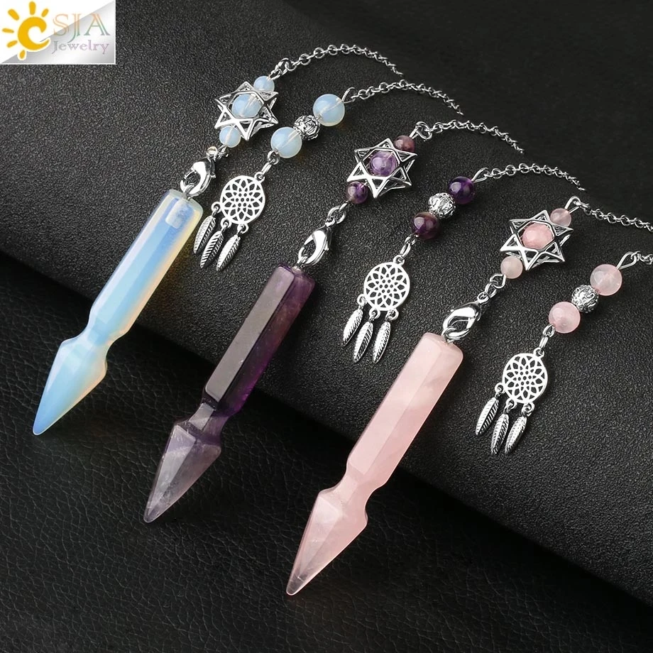 Pendulum Divination Natural Stone | Natural Stone Dowsing Pendulum ...