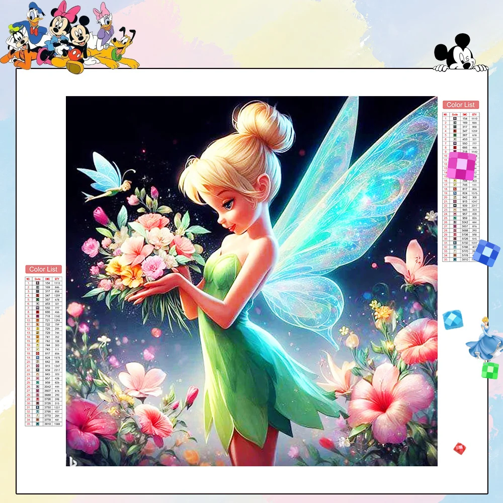Disney-5D-Diamond-Mosaic-Tinker-Bell-Full-Drill-Embroidery-Portrait ...