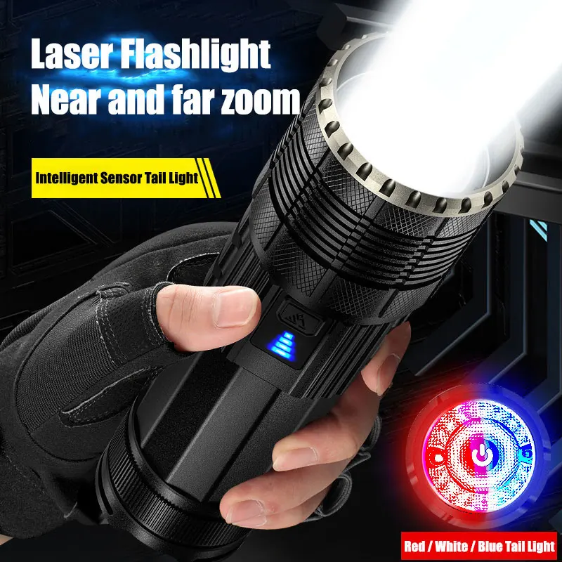 Laser-Super-Bright-10000-Lumens-Tactical-Torch-Outdoor-Long-Range ...
