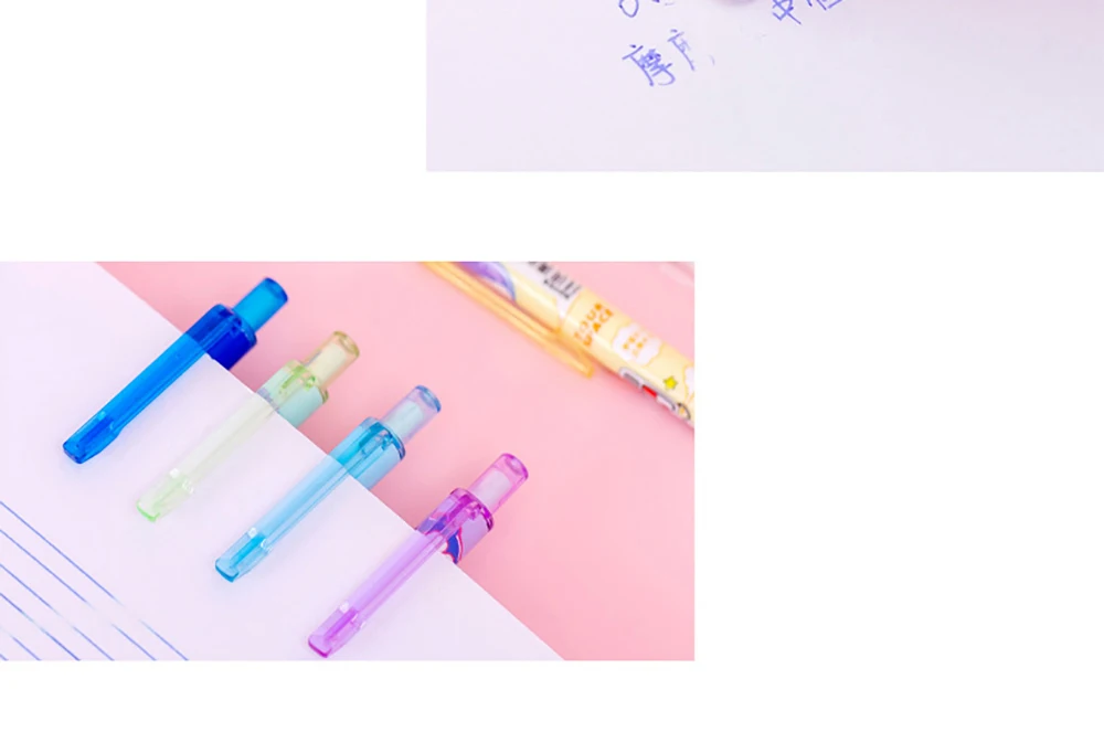 STYLO,Girl--6 Pièces-ensemble Dessin Animé 0.5mm Presse Stylo Gel ...