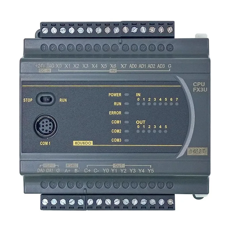 FX3U-14MR-FX3U-14MT-PLC-programmable-controller-8-input-6-output-4AD2DA ...