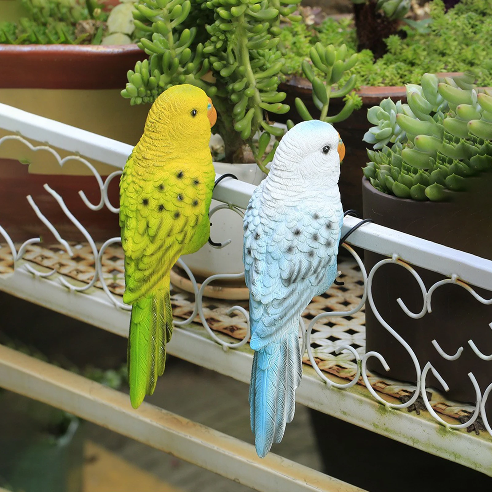 Potted-Plants-Decoration-Parrot-Ornaments-Garden-Courtyard-Pastoral ...