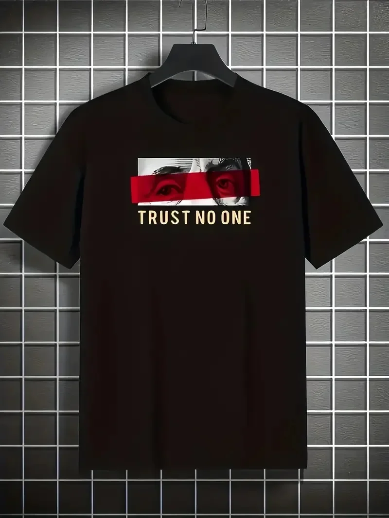 Men-s-Trust-No-One-Graphic-Tee-Short-Sleeve-Crew-Neck-T-shirt-for ...