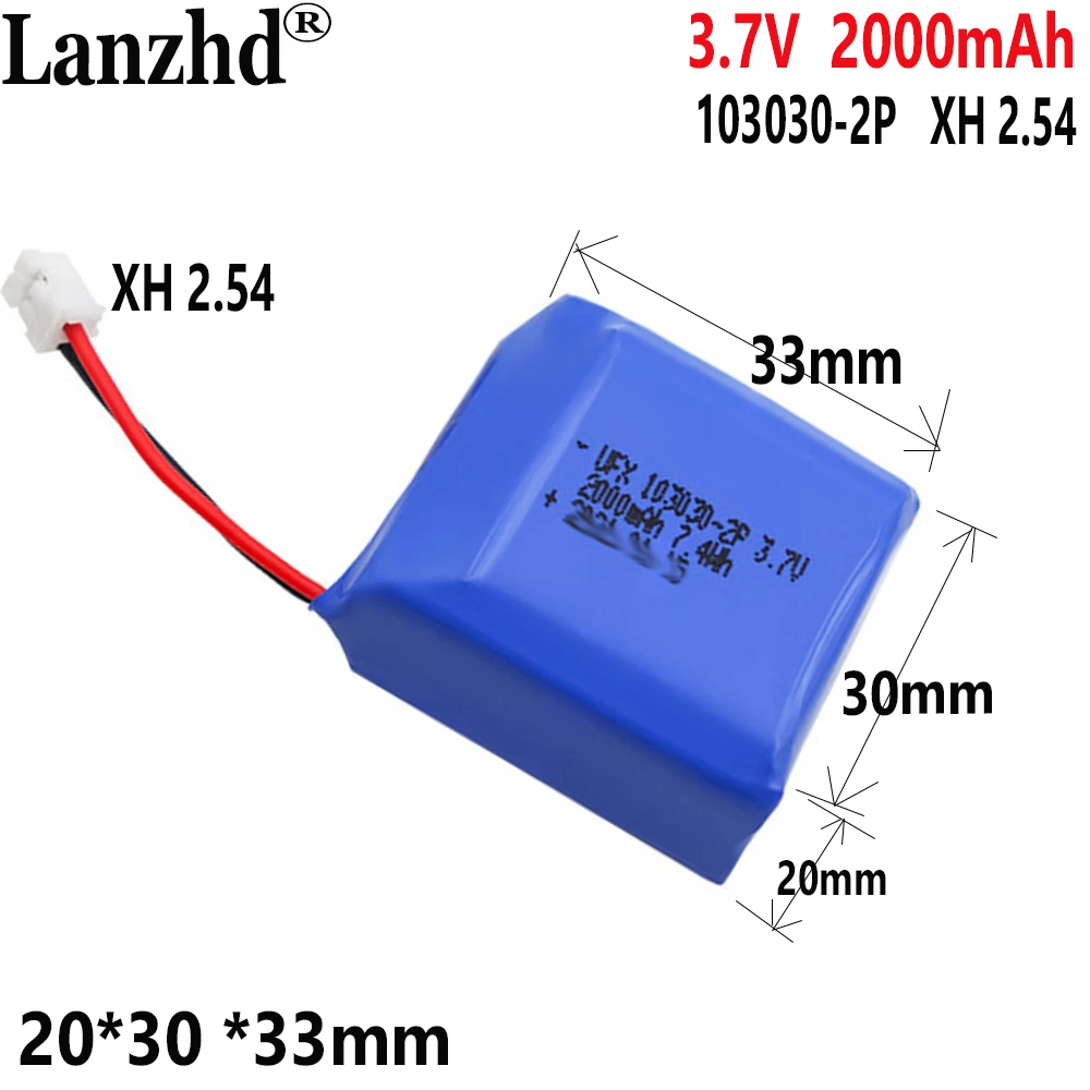 Li-Polymer-Lithium-Battery-Pack-3-7V-2000mAh-For-Smart-Wireless ...