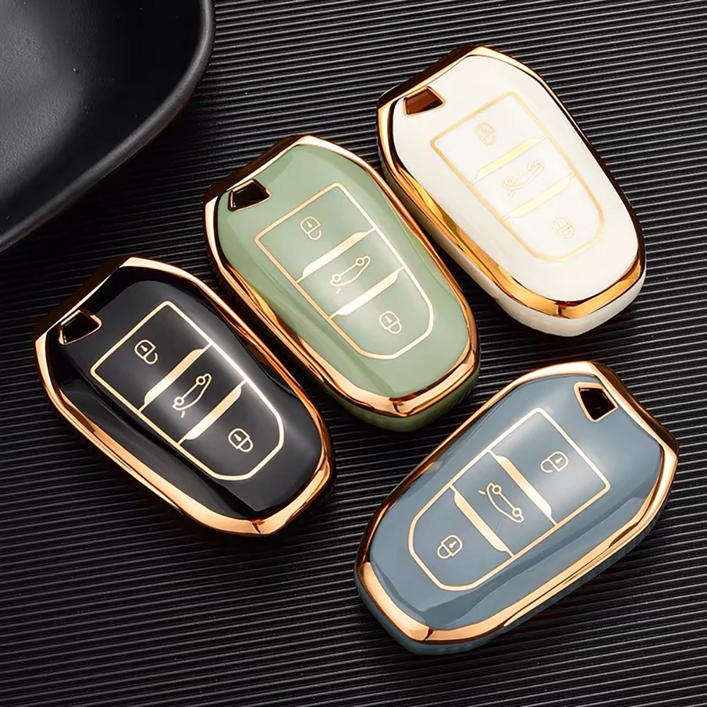 Tpu Car Remote Key Case Cover Shell For Peugeot 2008 3008 4008 5008 308 ...