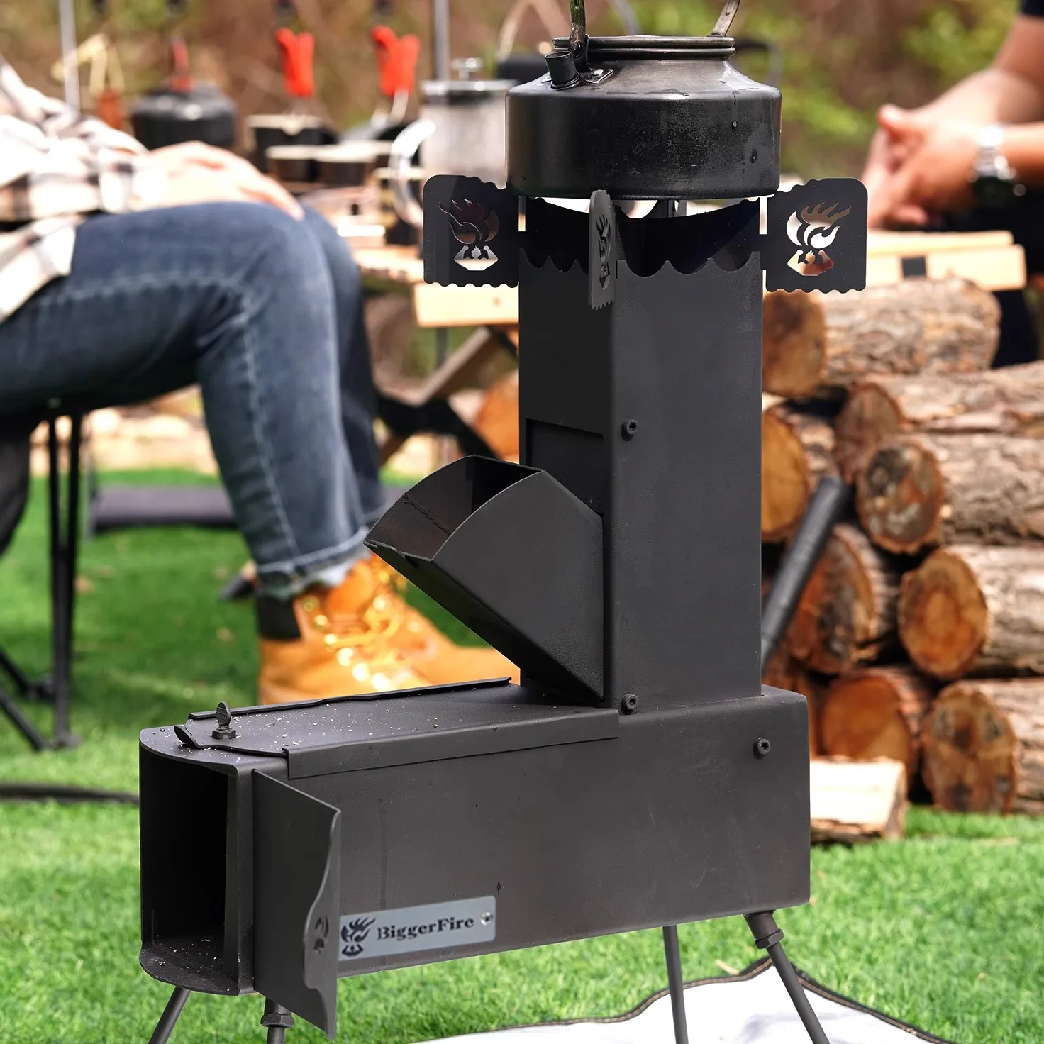 Foldable Rocket Stove Outdoor Camping Cookout Wood Stove Portable ...