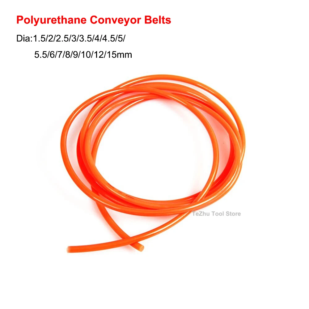 Orange-Polyurethane-Conveyor-Belts-PU-Round-Drive-Belt-Meltable-Cord ...