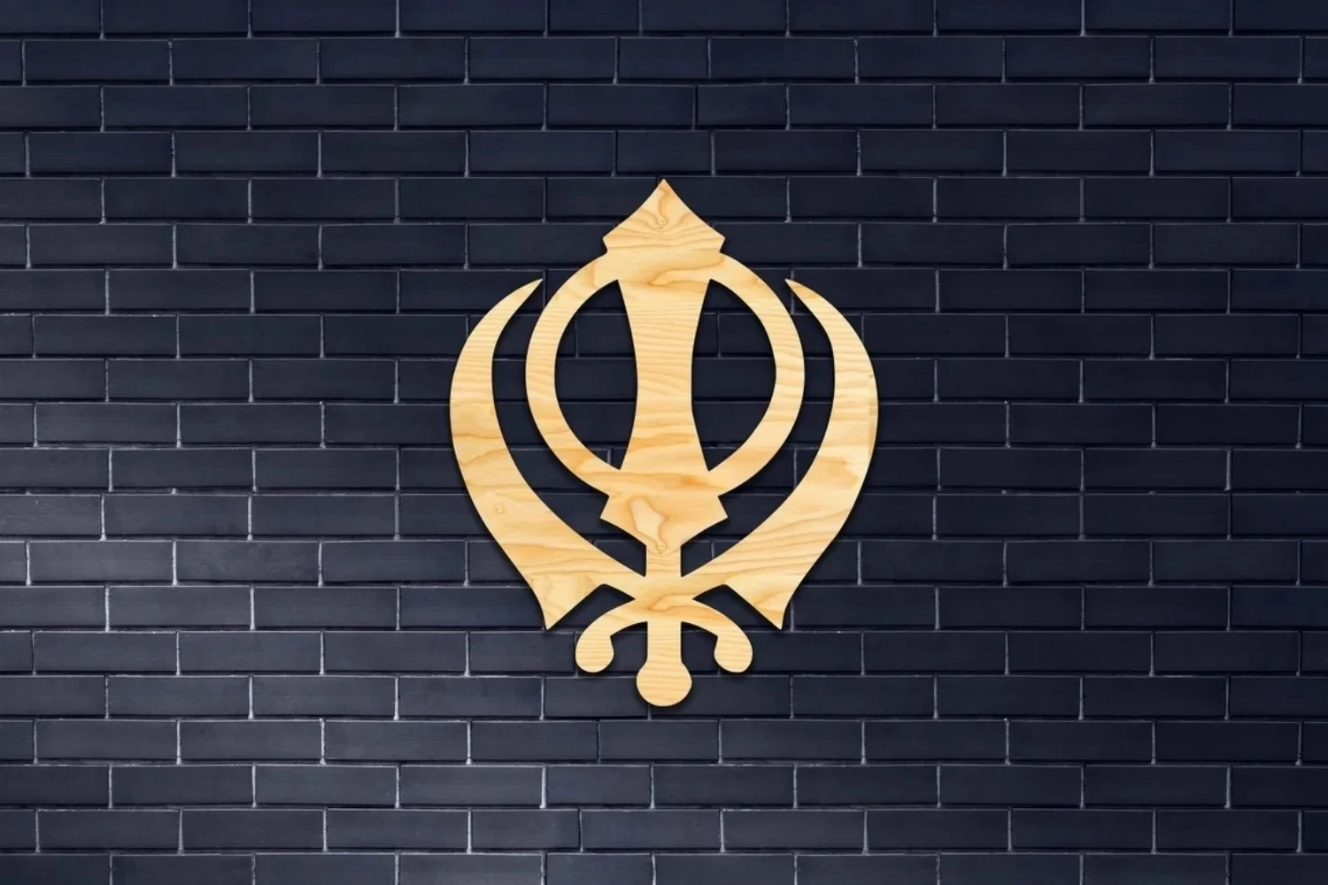 Khanda-wall-decor-from-wood-Hanging-Sign-Wooden-Wall-Art-Sword-Wall-Art ...