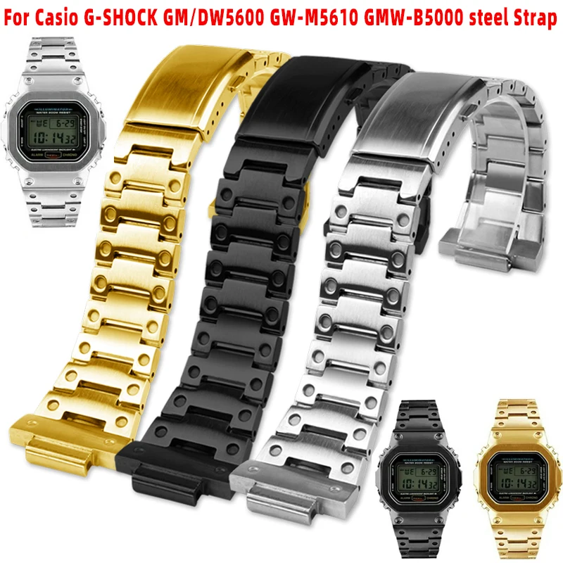 For-Casio-G-SHOCK-GM-5600-DW5600-GW-M5610-High-Quality-Solid-Stainless ...