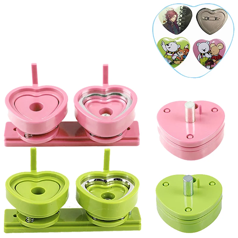 57mm-Heart-Shape-Badge-Pin-Button-Maker-Die-Mold-Button-Making-Badge ...