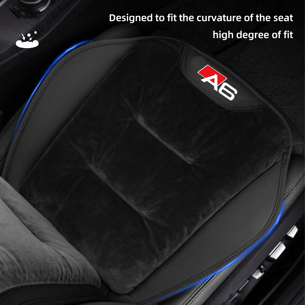 For Audi A6 Flannel Car Seat Cover Winter Warm Plush Front/Rear Car ...