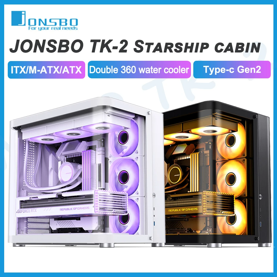 JONSBO-TK-2-Desktop-Chassis-Hyperboloid-Side-Transparent-ATX-Game-Case ...