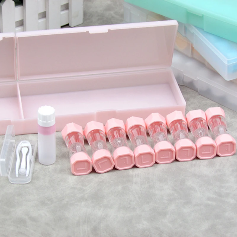 8Pairs-Contact-Lens-Box-Holder-Travel-Portable-Small-Cute-Clear-Eyewear ...