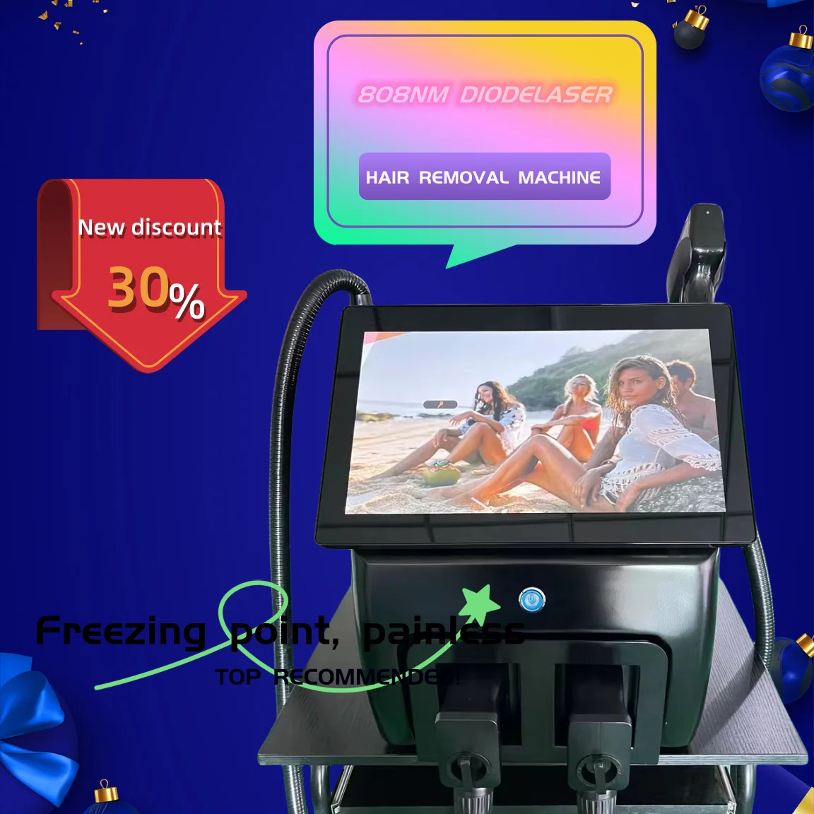 New-808-painless-freezing-point-hair-removal-equipment-three-wavelength-plus-2-In1755Nm-1064NM ...