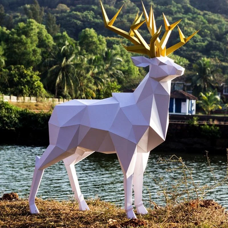 1-5m-Elk-Handmade-Deer-Origami-Geometric-Origami-Paper-Model-DIY ...