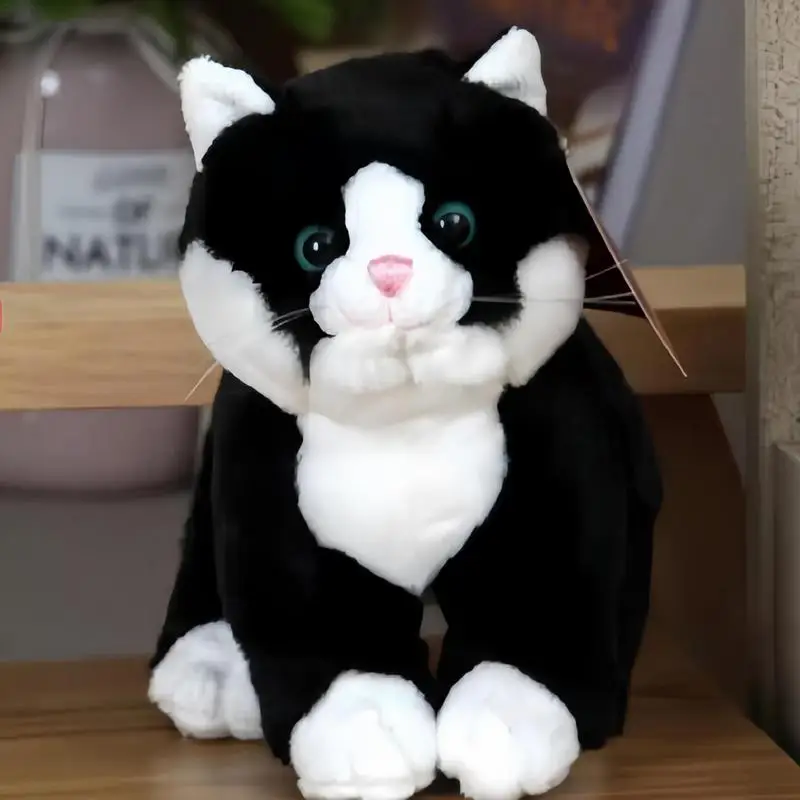 Soft-Stuffed-Cat-Plush-Toys-Simulation-Cute-Large-Short-Plush-Doll ...