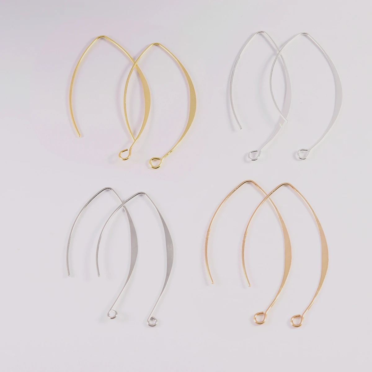 Copper-French-Earring-Hooks-Settings-Base-V-shaped-Ear-Hook-Wire-For ...