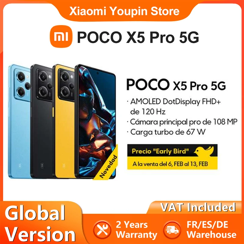 Original poco x5 pro 5g versão global smartphone 128gb/256gb snapdragon ...
