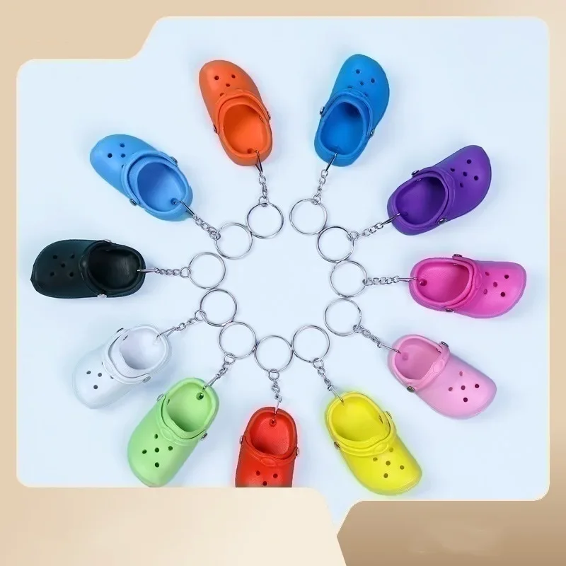 Cute-3D-Mini-EVA-Beach-Hole-Little-Croc-Shoe-Keychain-Girl-Gift-Bag ...